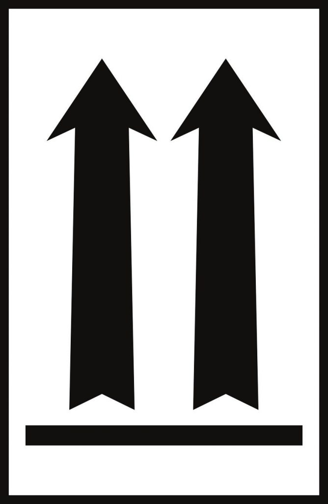 Black Arrows Packaging Handling Label – Gobo Trade Ltd.