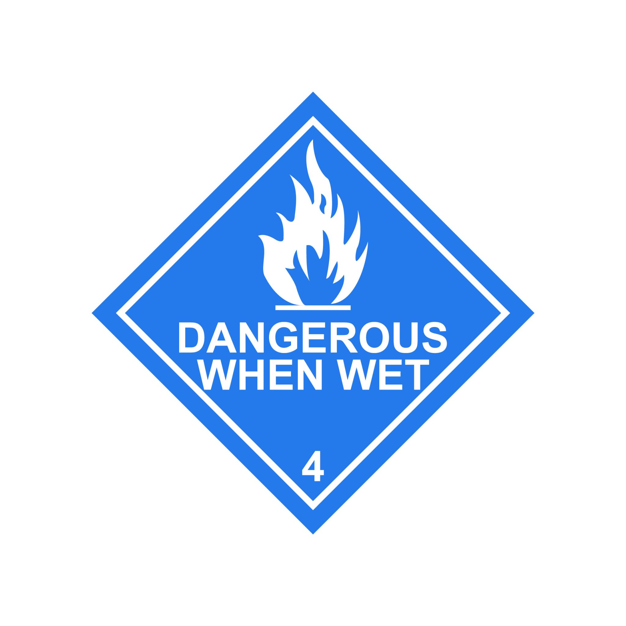 Class 4 Dangerous When Wet 4.3 Label – Gobo Trade Ltd.
