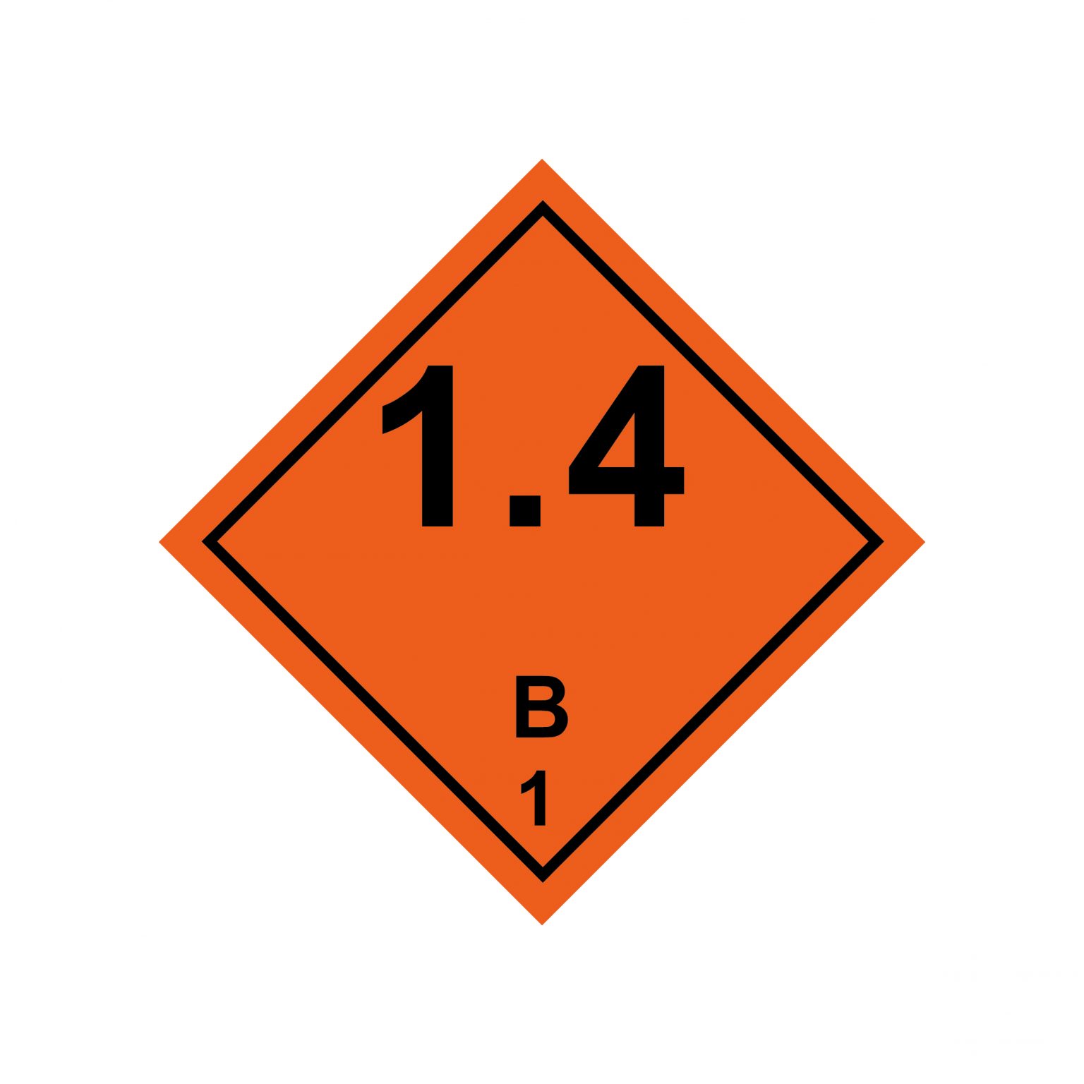 Class 1 Explosive 1.4 B Label – Gobo Trade Ltd.