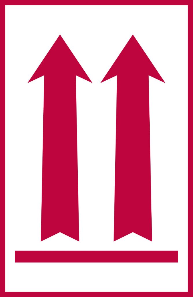 Red Arrows Packaging Handling Label – Gobo Trade Ltd.