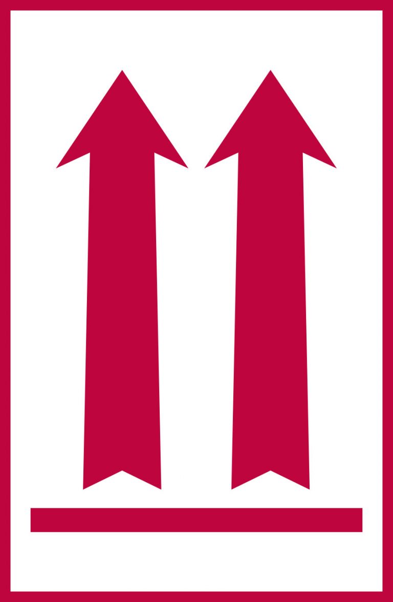 Red Arrows Packaging Handling Label – Gobo Trade Ltd.